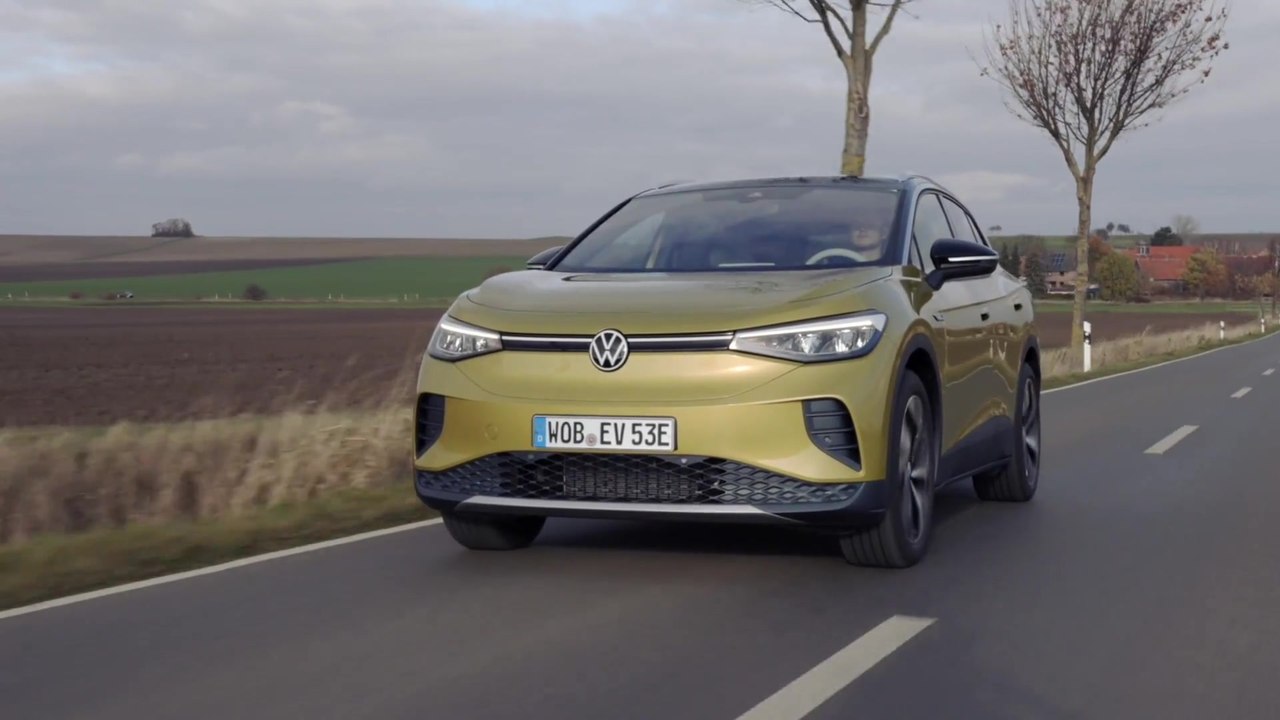 Volkswagen ID.4 in Honey yellow Driving Video - video Dailymotion