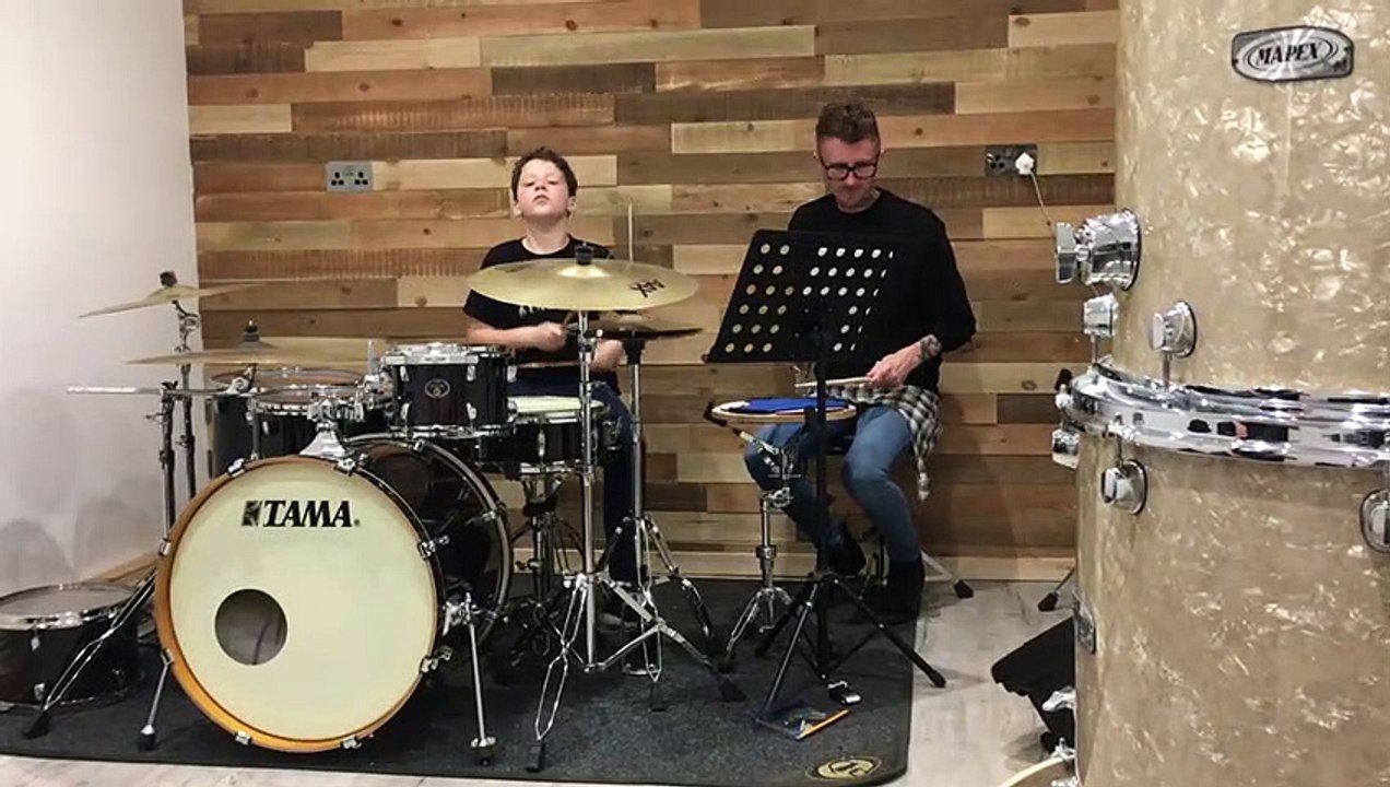 Drummer Jack Dobson and his teacher, Gareth Tyler - video Dailymotion