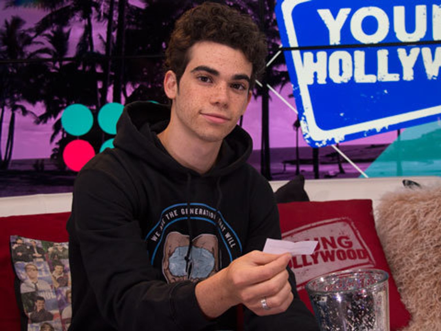Cameron Boyce Kissing His Girlfriend