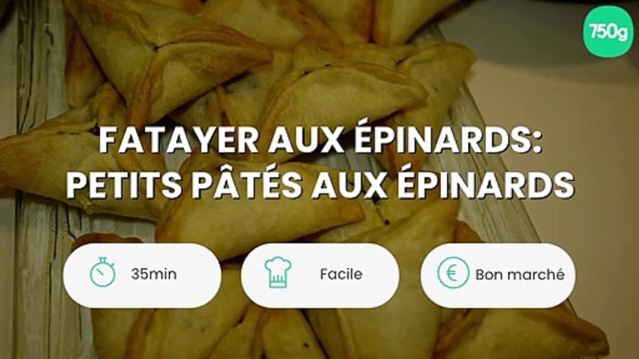 Fatayer aux épinards: petits pâtés aux épinards - Vidéo Dailymotion