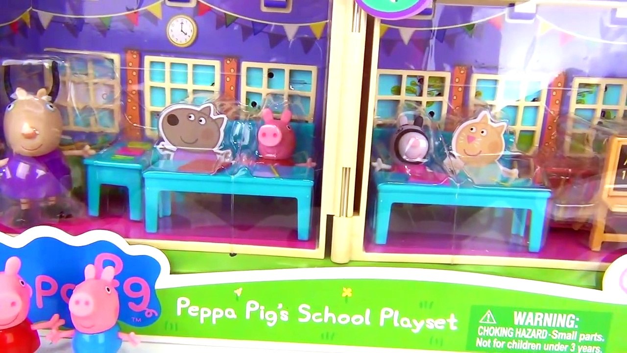 Nat And Essie Playfully Unbox Peppa Pig'S School Classroom Set - video ...
