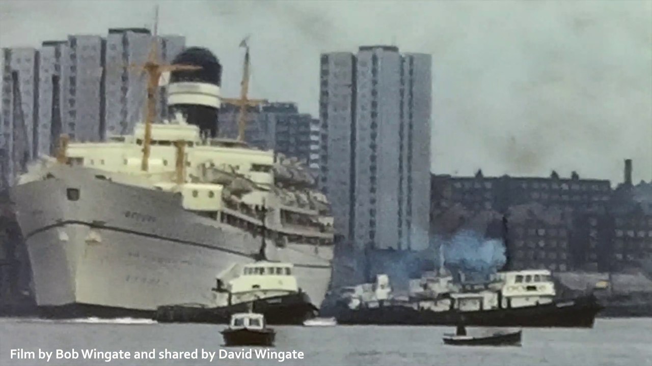 Cine film of the Nevasa arriving in and leaving Sunderland in 1974 ...