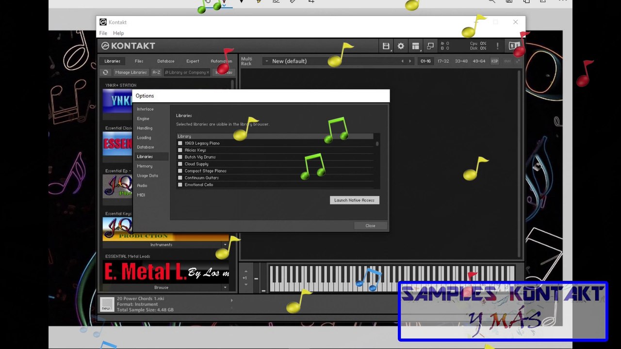 Kontakt 6.6.0 FULL (NUEVO MAYO 2021) - Instalación, CONFIGURACIÓN del Switch Add Library y ...