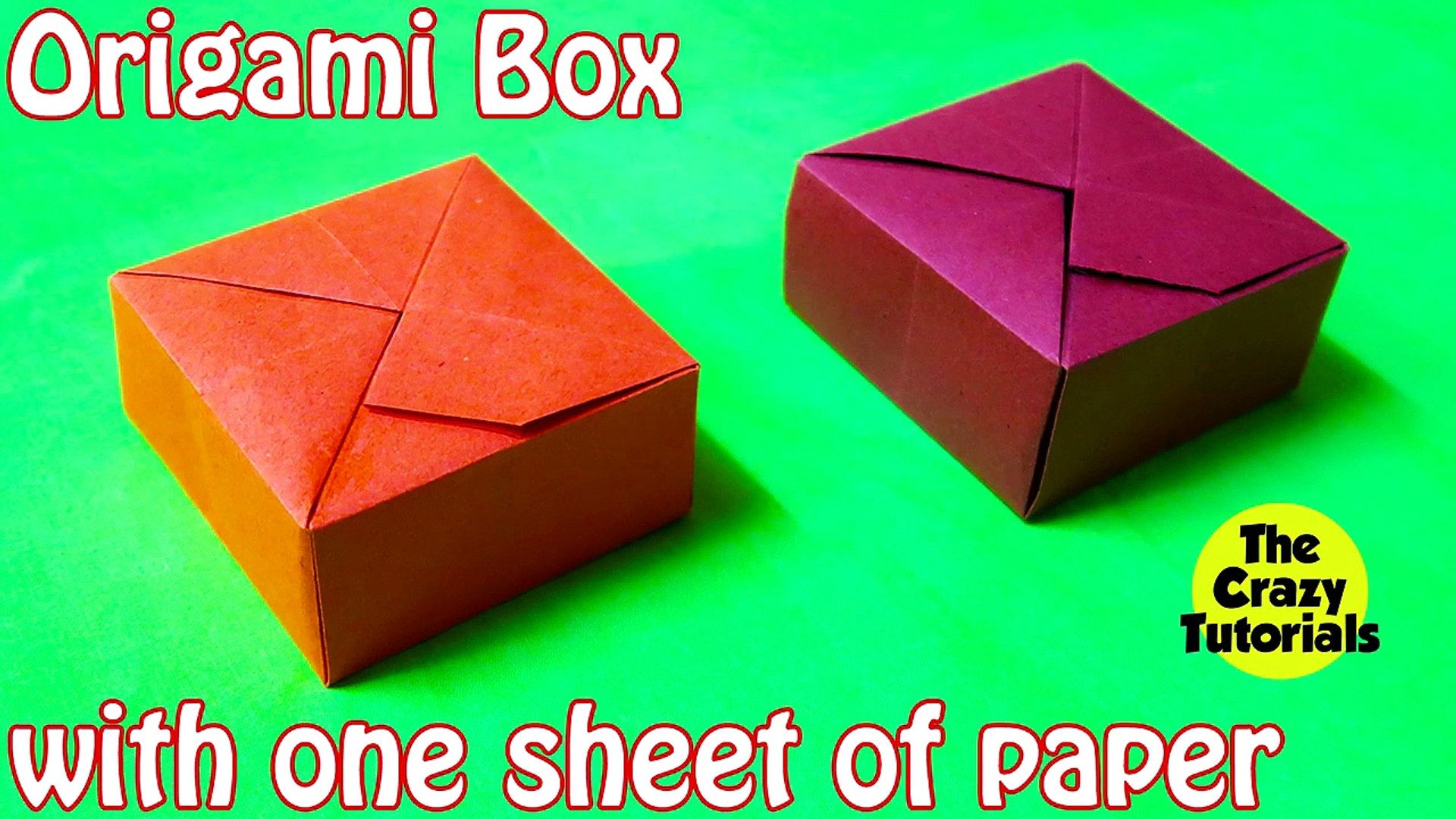 Easy Paper Box How To Make Origami Box With Color Paper DIY Paper