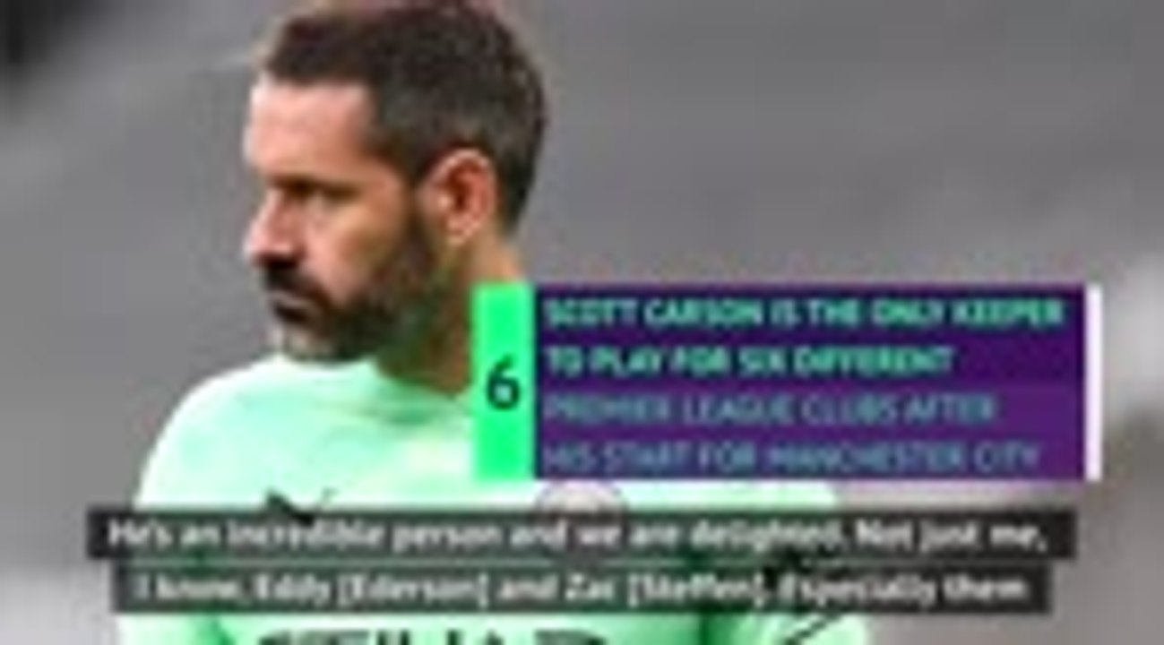 Keeper Carson is one of City's big personalities - Guardiola - video ...