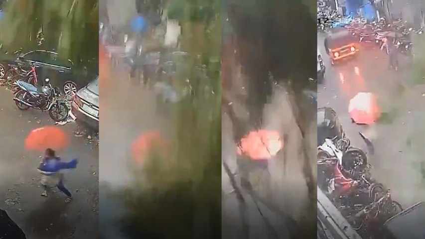 ವಿಡಿಯೋ; ತೌಕ್ತೆ ಅಬ್ಬರ, ಸಾವಿನಿಂದ ಕ್ಷಣದಲ್ಲಿ ಬಚಾವಾದ ಮಹಿಳೆ | Cyclone Tauktae ...