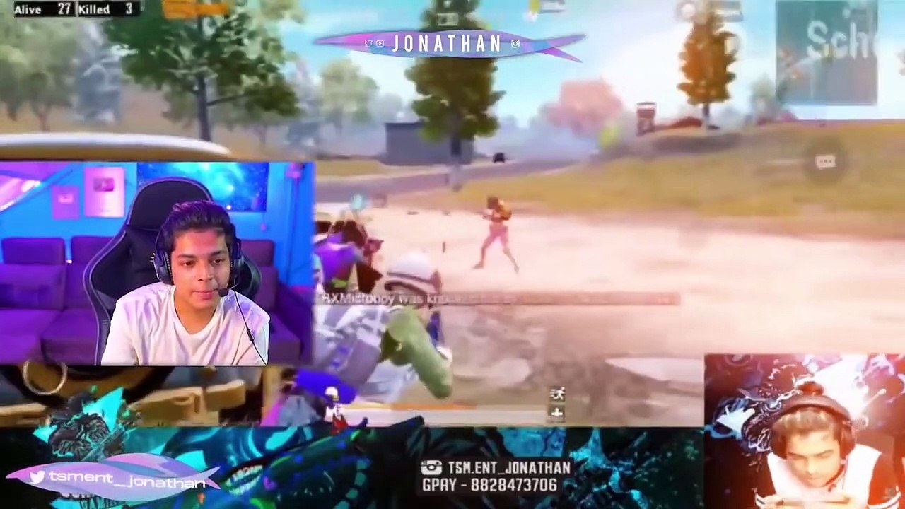 @Jonathan Gaming Reacted To My Video | Best Montage Of Jonathan | Pubg ...