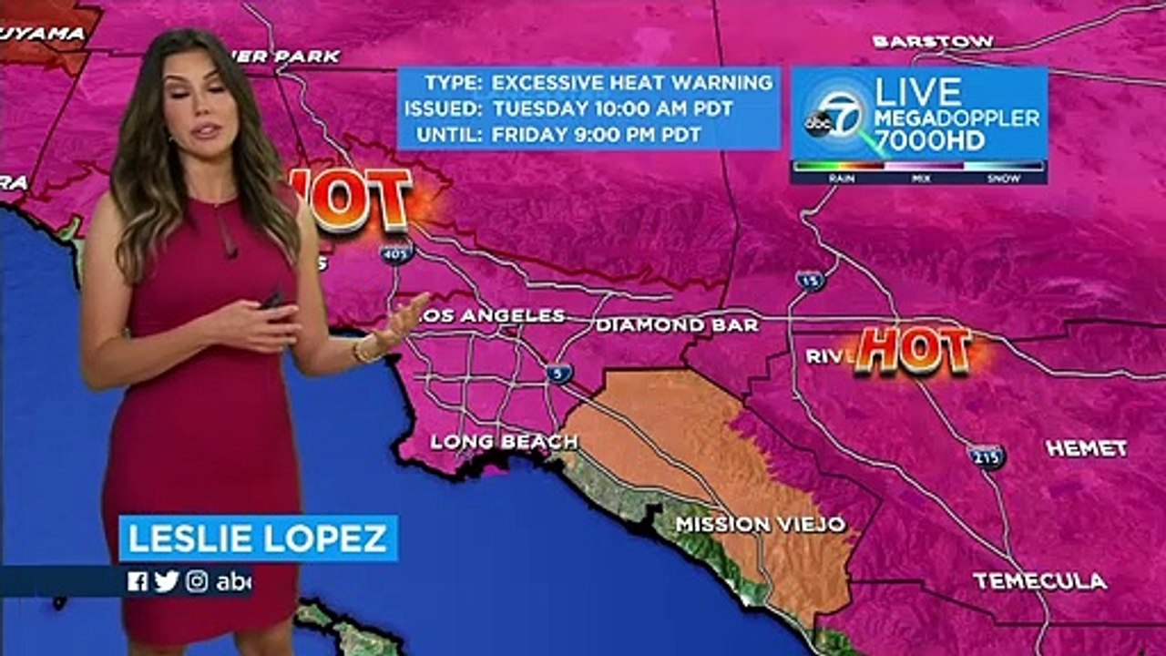 Leslie Lopez on ABC 7 Los Angeles Weather (15/06/2021) - Vidéo Dailymotion