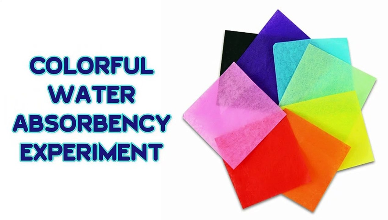 Colorful Water Absorbency Experiment | Tissue Paper | Absorbency ...