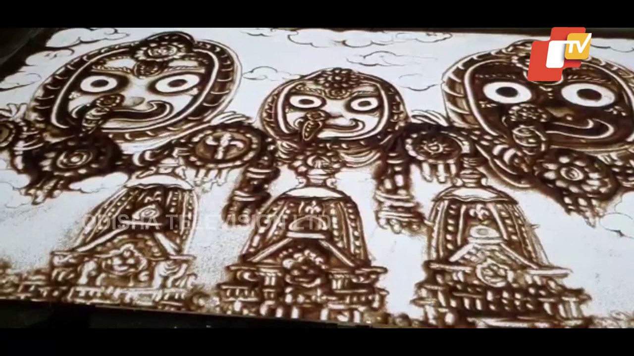 Watch - Sand Artist Manas Sahu Create The Holy Trinity On Sand - video ...