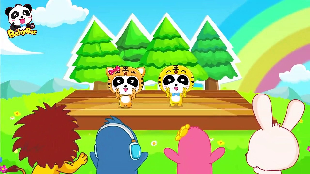 Two Tigers Song + Chinese Kids Nursery Rhyme |Baby Panda| BabyBus part ...