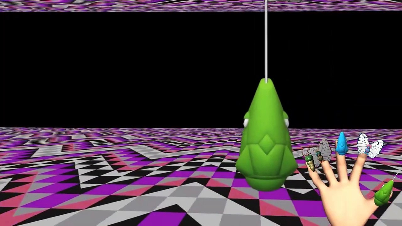 Pokemon Finger Family(Caterpie, Metapod, Butterfree) 3D Animation Rhyms ...