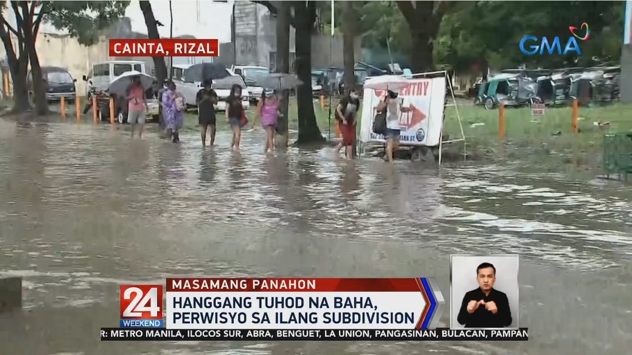 Hanggang tuhod na baha, perwisyo sa ilang subdivision | 24 Oras Weekend ...