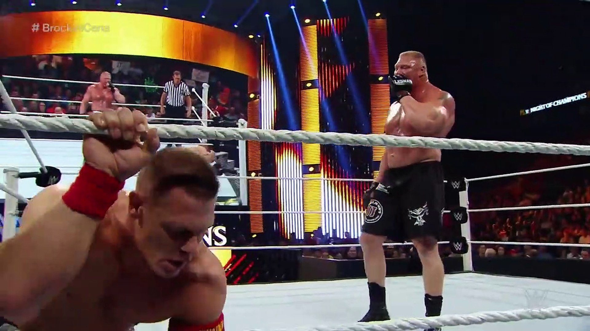 John Cena Vs Brock Lesnar Night Of Champions Who Won