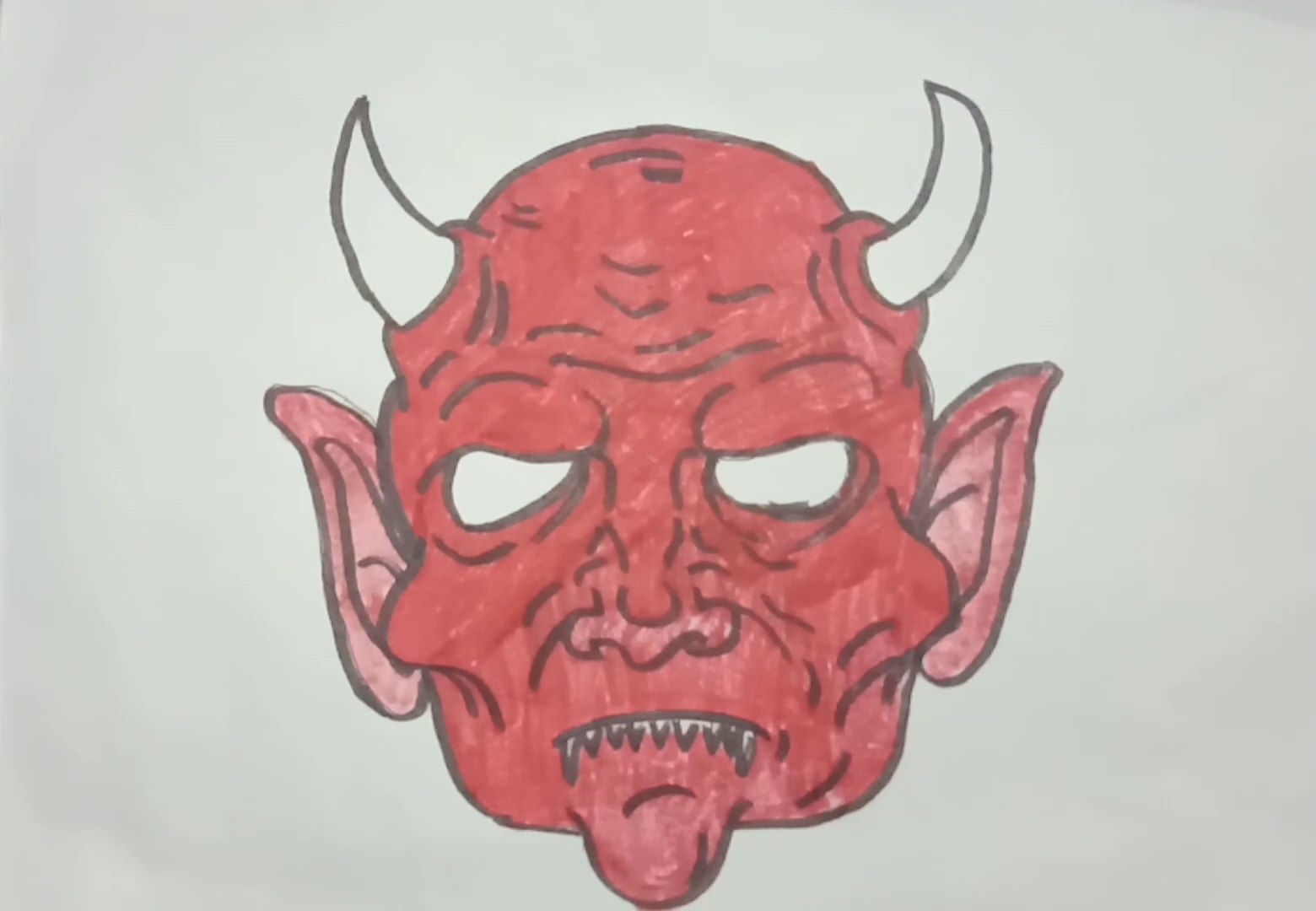 Devil Face Drawings