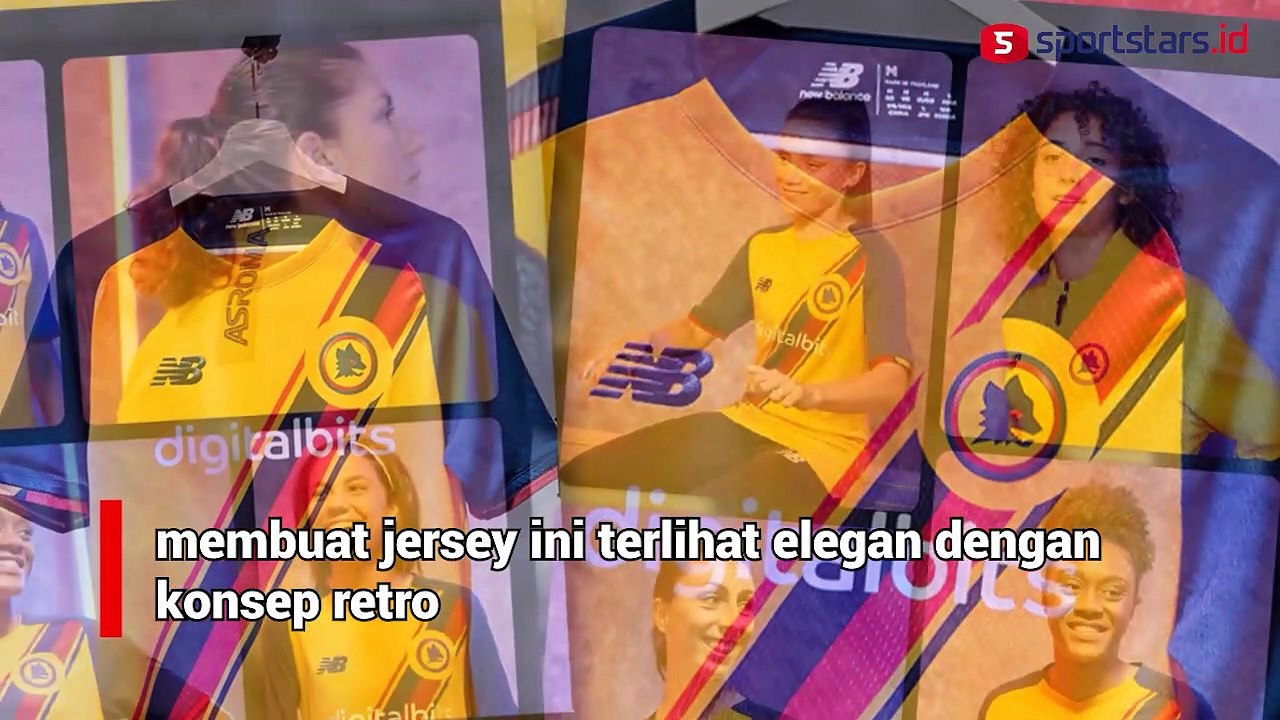 Logo Kepala Serigala Hinggap di Jersey Ketiga AS Roma Musim 2021-2022 ...