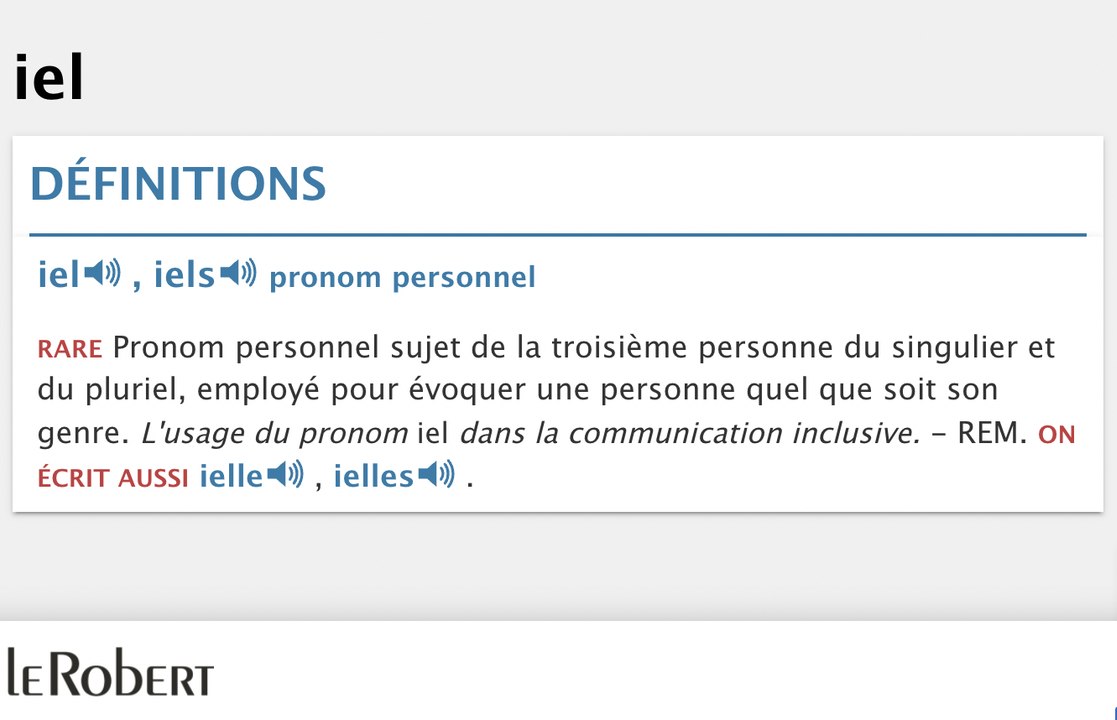 Le pronom «iel» apparait dans le dictionnaire - Vidéo Dailymotion