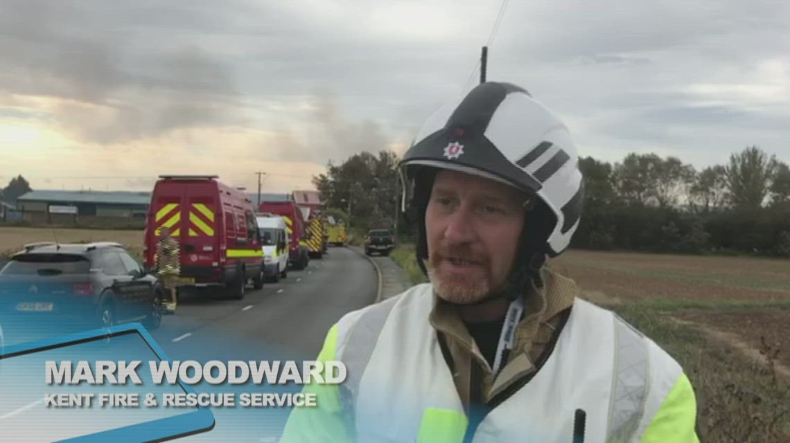 Houses evacuated after huge fire in Hoo