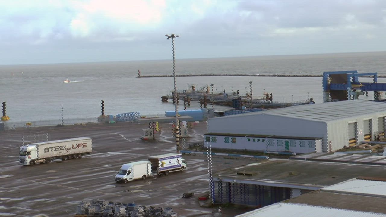 Ferry workers protest the use of Brexit ferries in Ramsgate