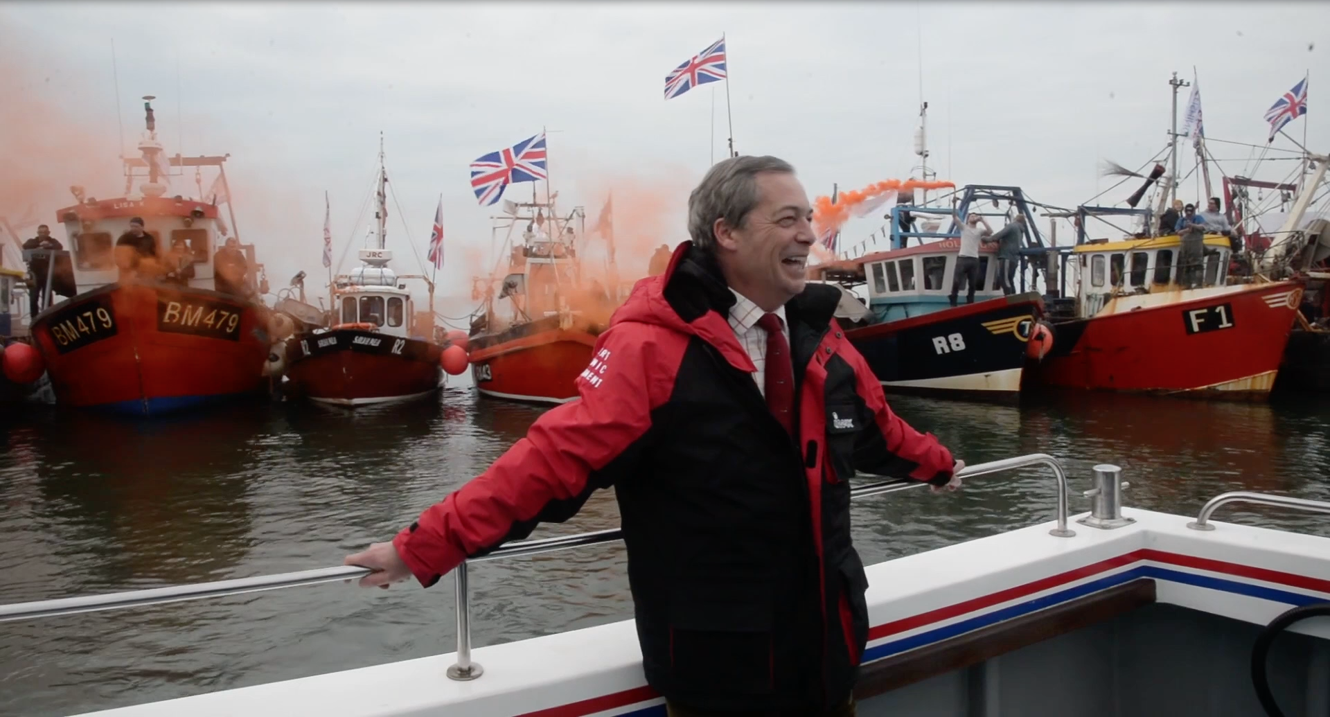 Demonstrators clash at Whitstable fishermen's protest