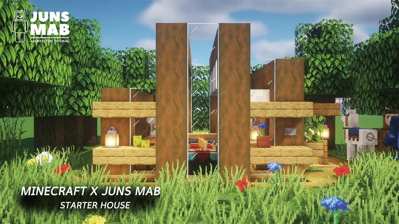 Minecraft How To Build A Starter House Minecraft House Tutorial