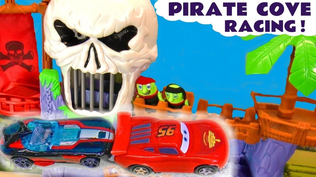Funny Funlings Race Pirate Cove Hot Wheels Track in this Toy Cars Race ...