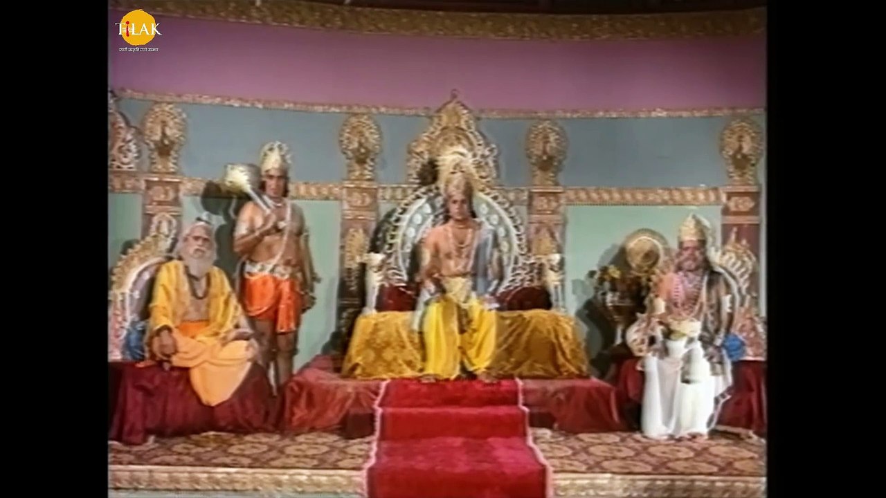 उत्तर रामायण - EP 36 - लव कुश श्री राम के दरबार में वाल्मीकि रचित ...