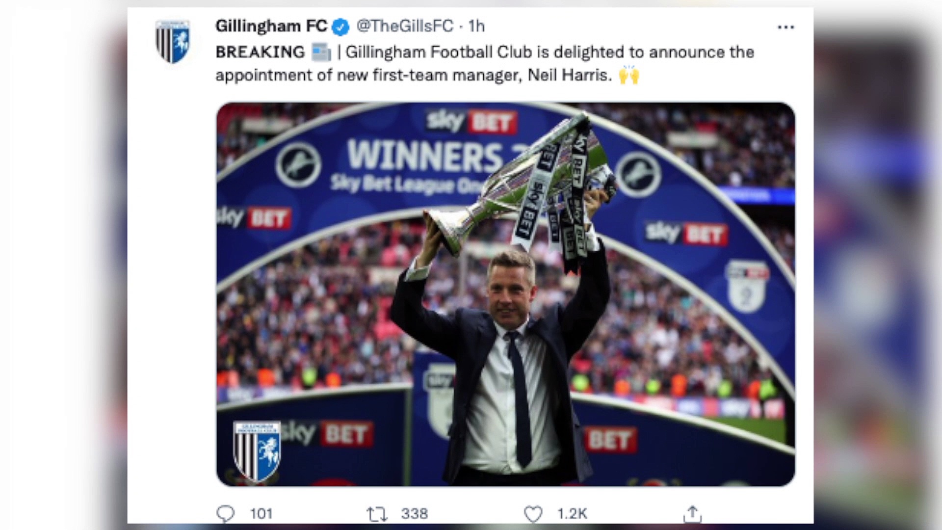 Gillingham appoint former Millwall and Cardiff boss as their new manager