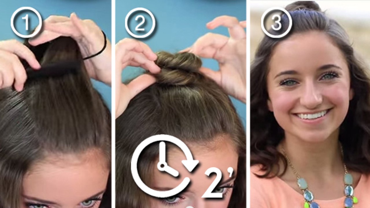 Ce demi bun est parfait pour les cheveux mi longs ! - Vidéo Dailymotion