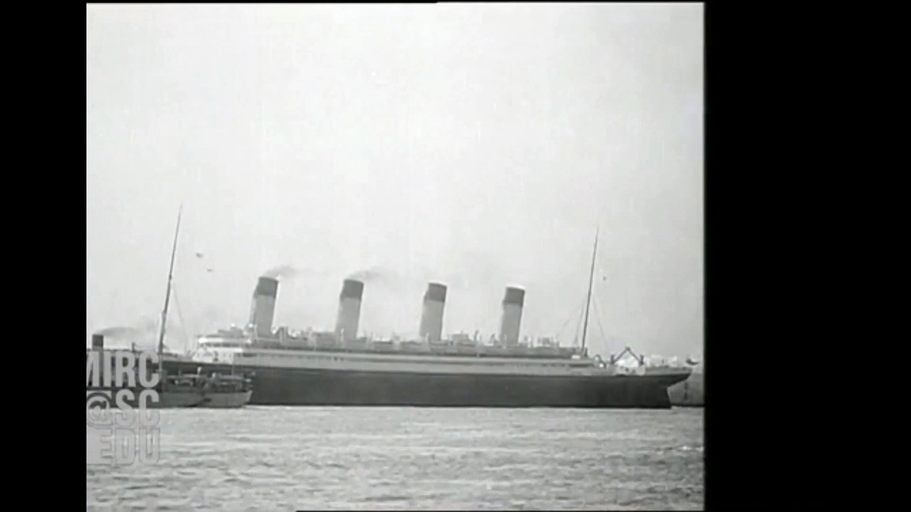 RMS Olympic sinks lightship Nantucket outtakes on May 16, 1934 - video ...