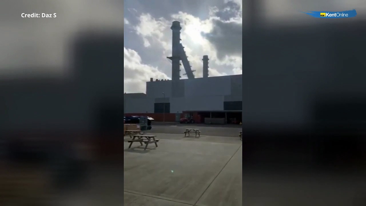Chimney at Grain power station collapsed in storm