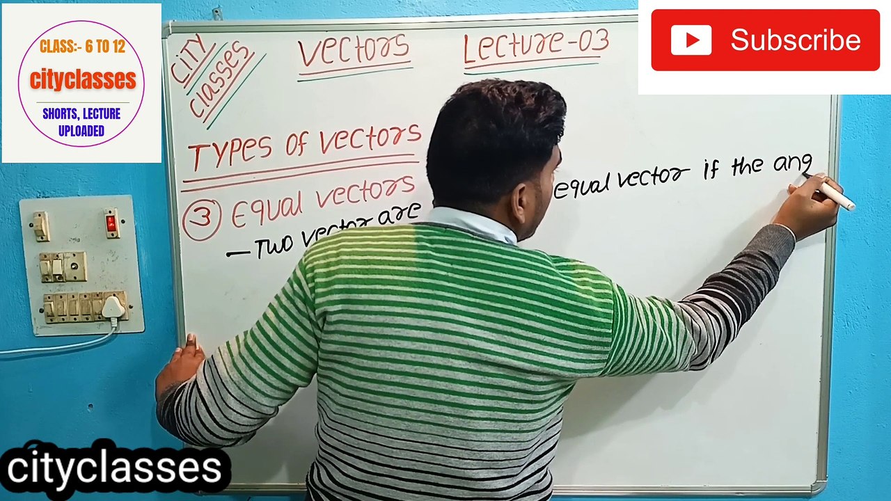Types of vectors | parallel vector | Anti-parallel vector | equal ...
