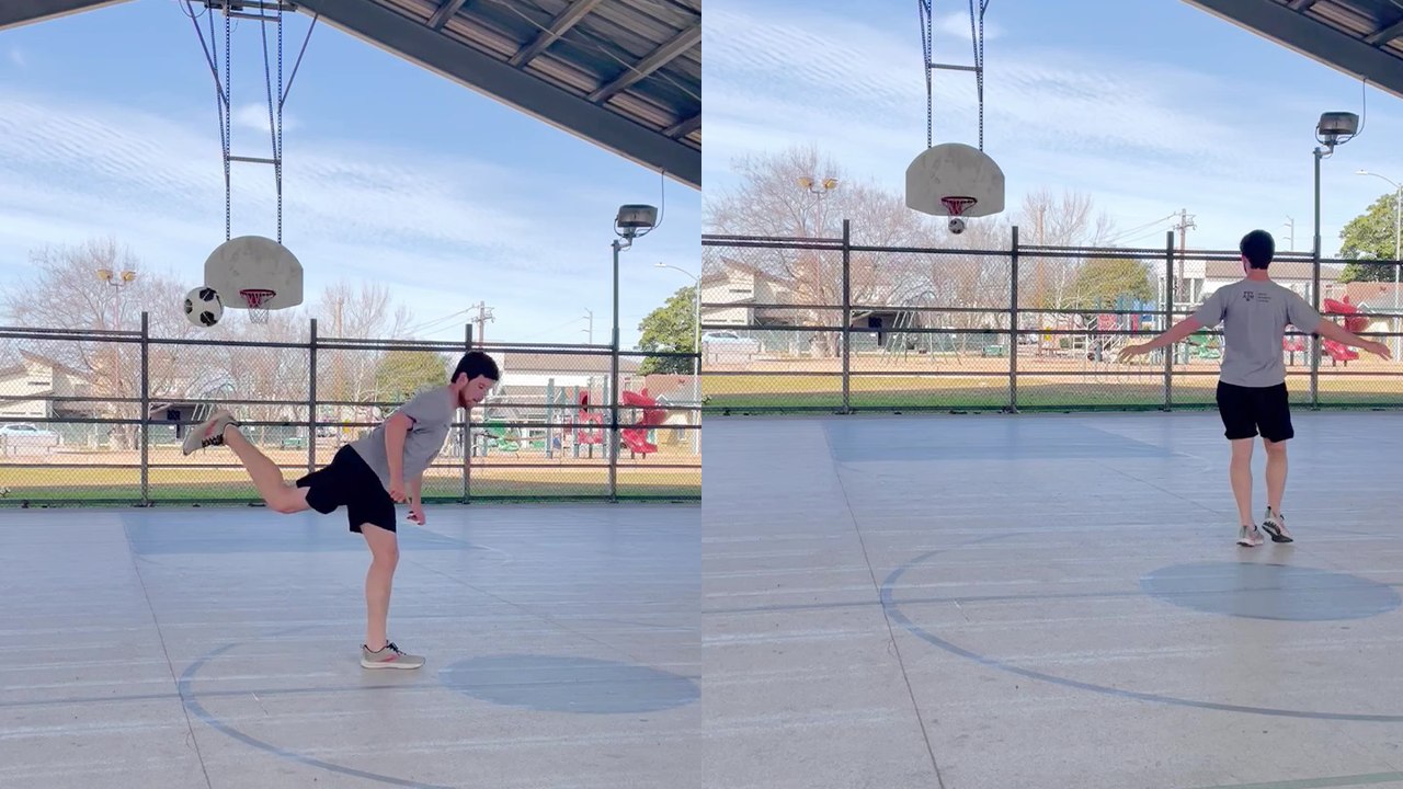'Trickshot pro combines his soccer & basketball skills to pull off SICK ...