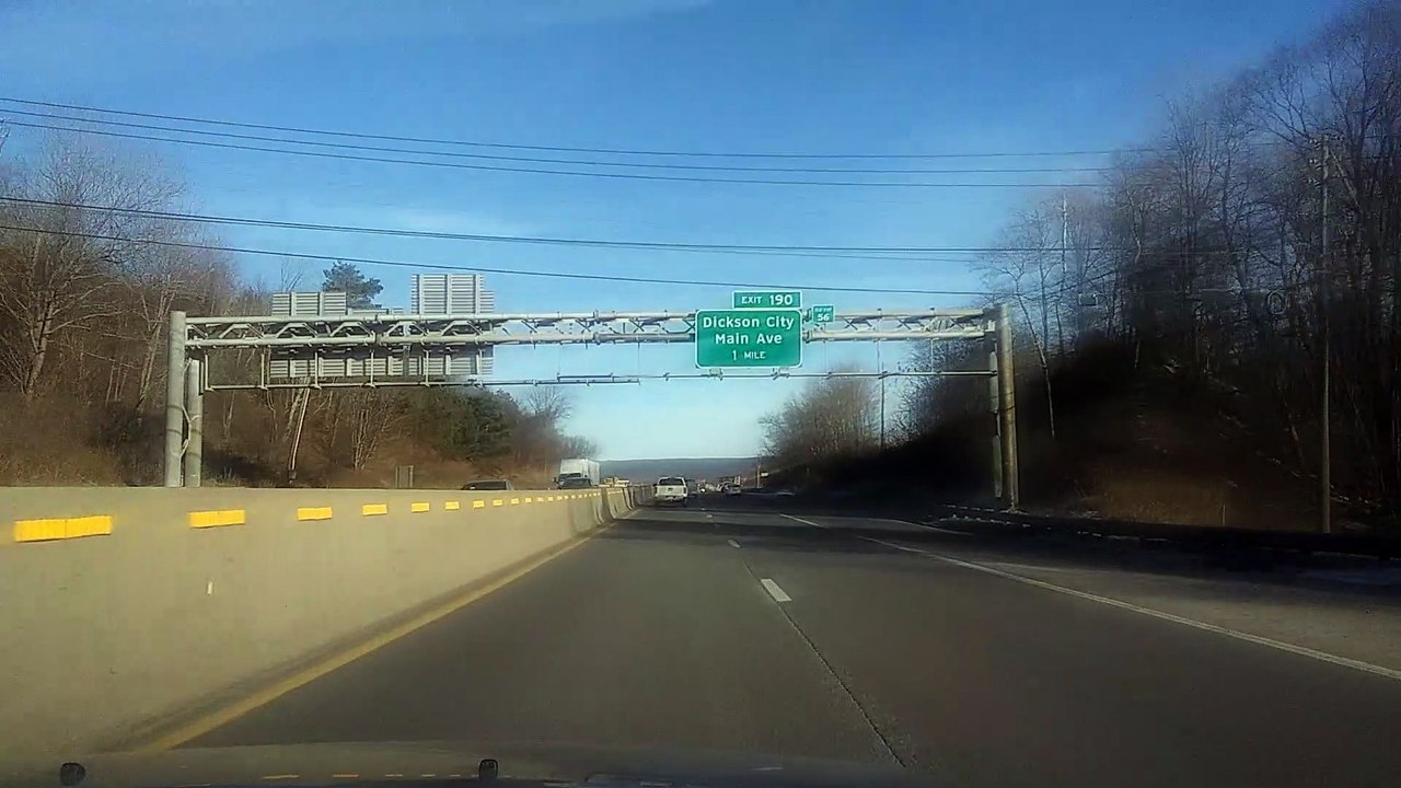 Interstate 81 South between Exits 194 and 188 near Scranton ...