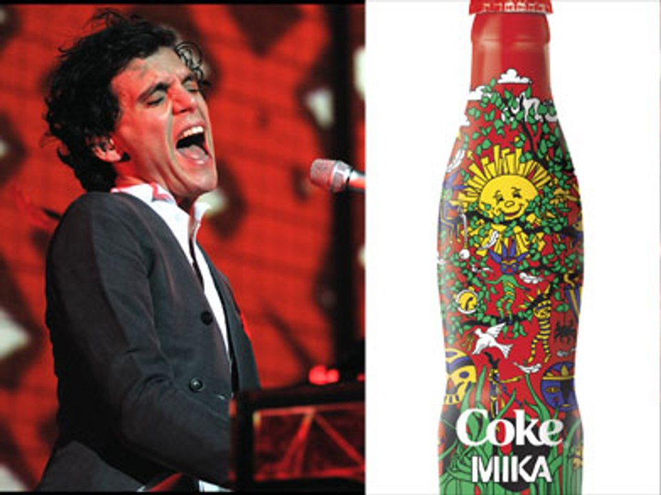 Découvrez la nouvelle bouteille Coca-Cola crée par le chanteur Mika ...