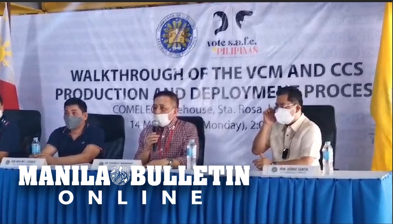 Comelec appears before the media before the walkthrough of VCM and CCS ...