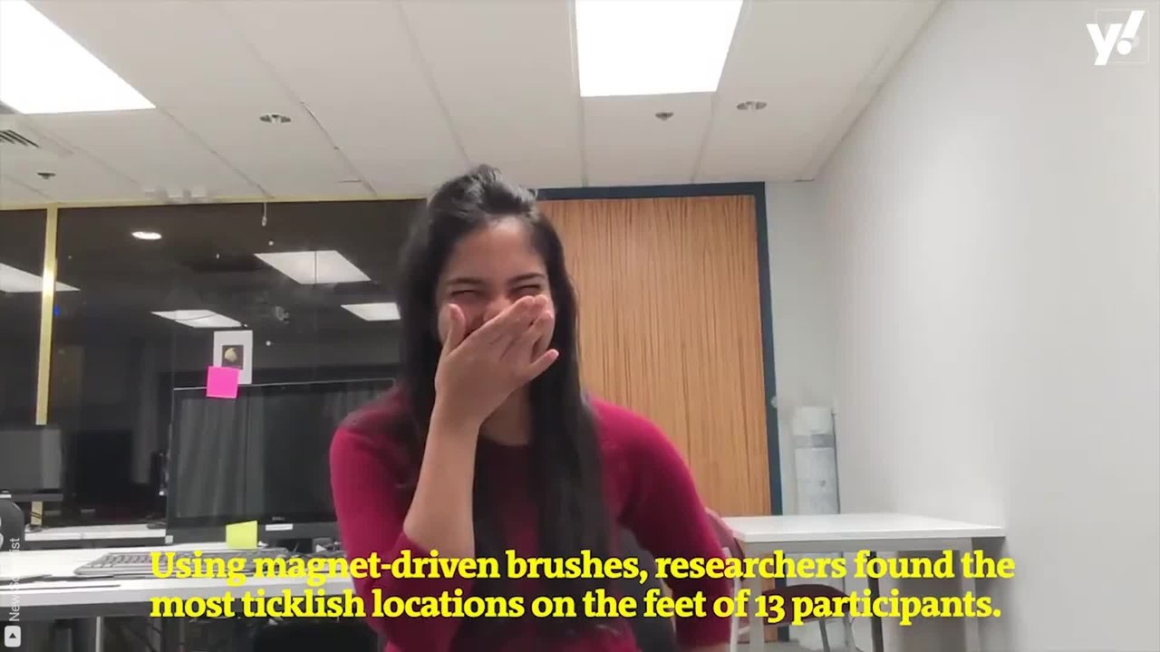 Foot tickling machine reveals which parts of the feet make men and ...