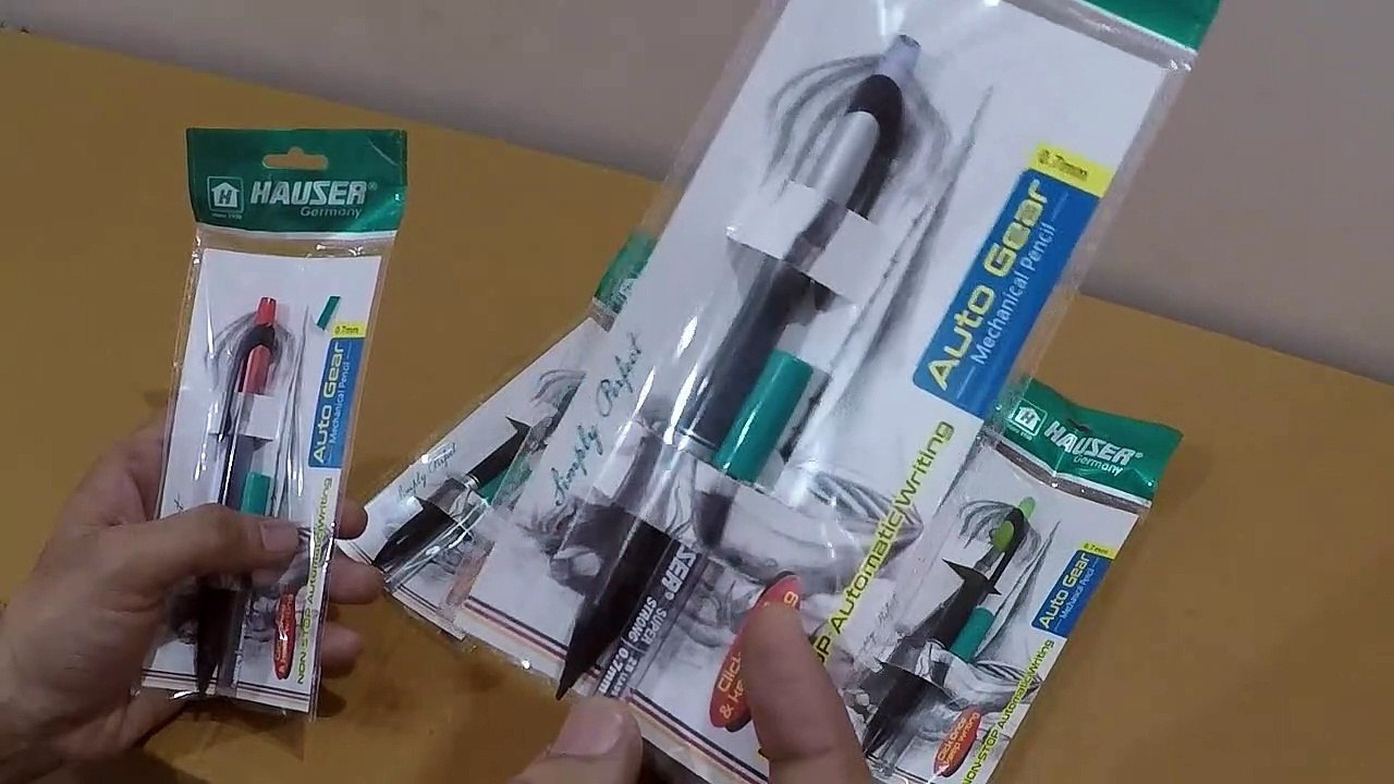 Unboxing and Review of Hauser AUTO Gear Mechanical Pencil 0.7mm - video ...
