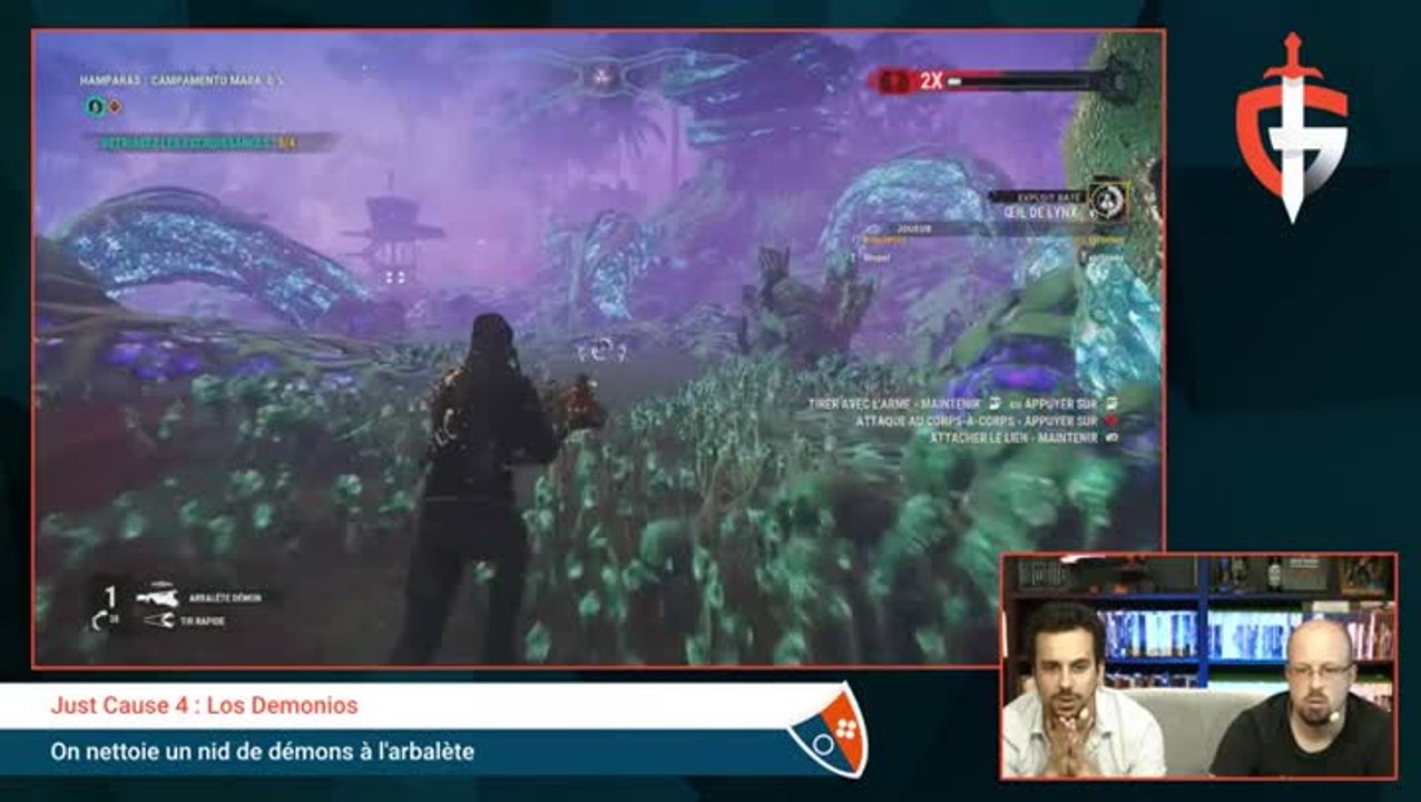 Just Cause 4 Los Demonios : On nettoie un nid de démons à l'arbalète ...