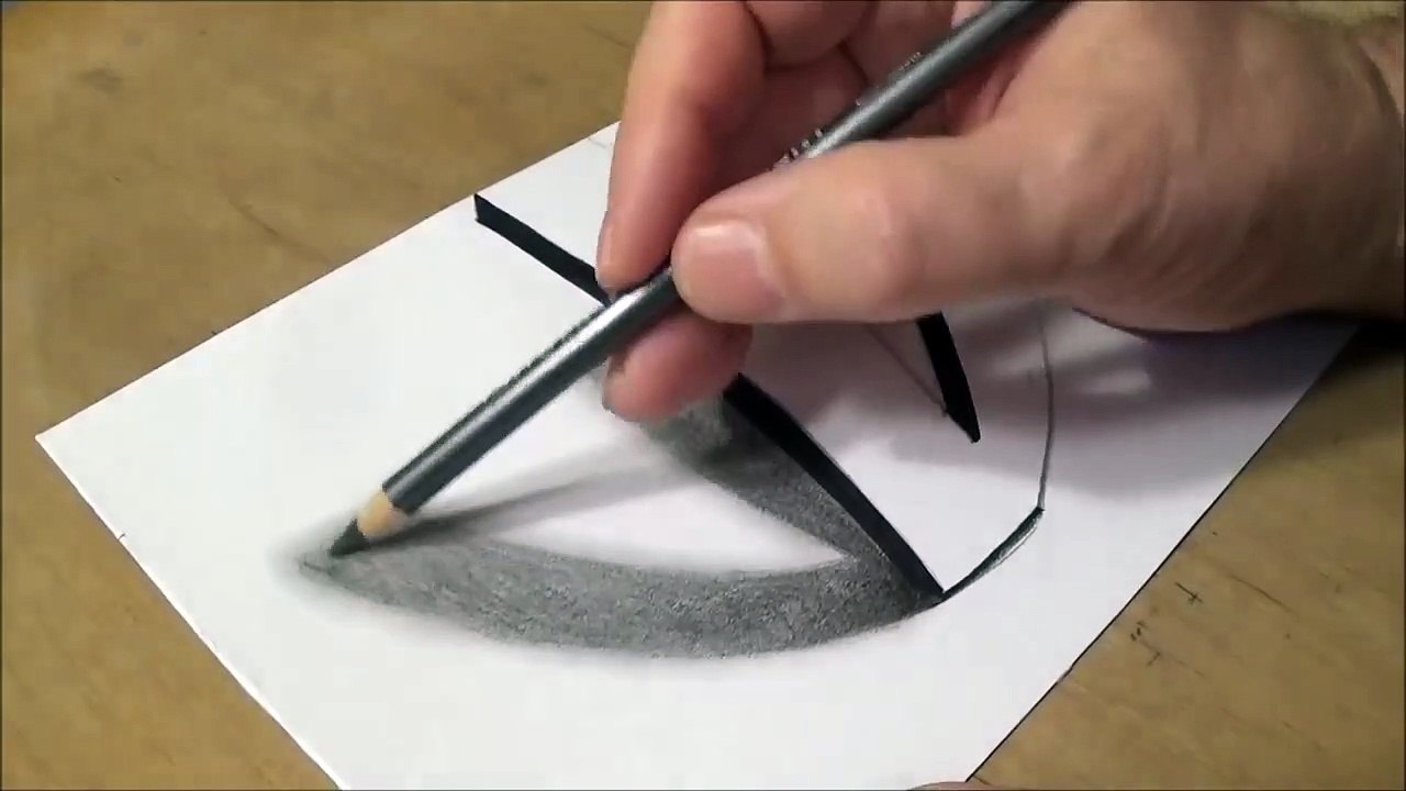 Very Easy Drawing Letter V - How to Draw 3D Letter V - Trick Art with ...