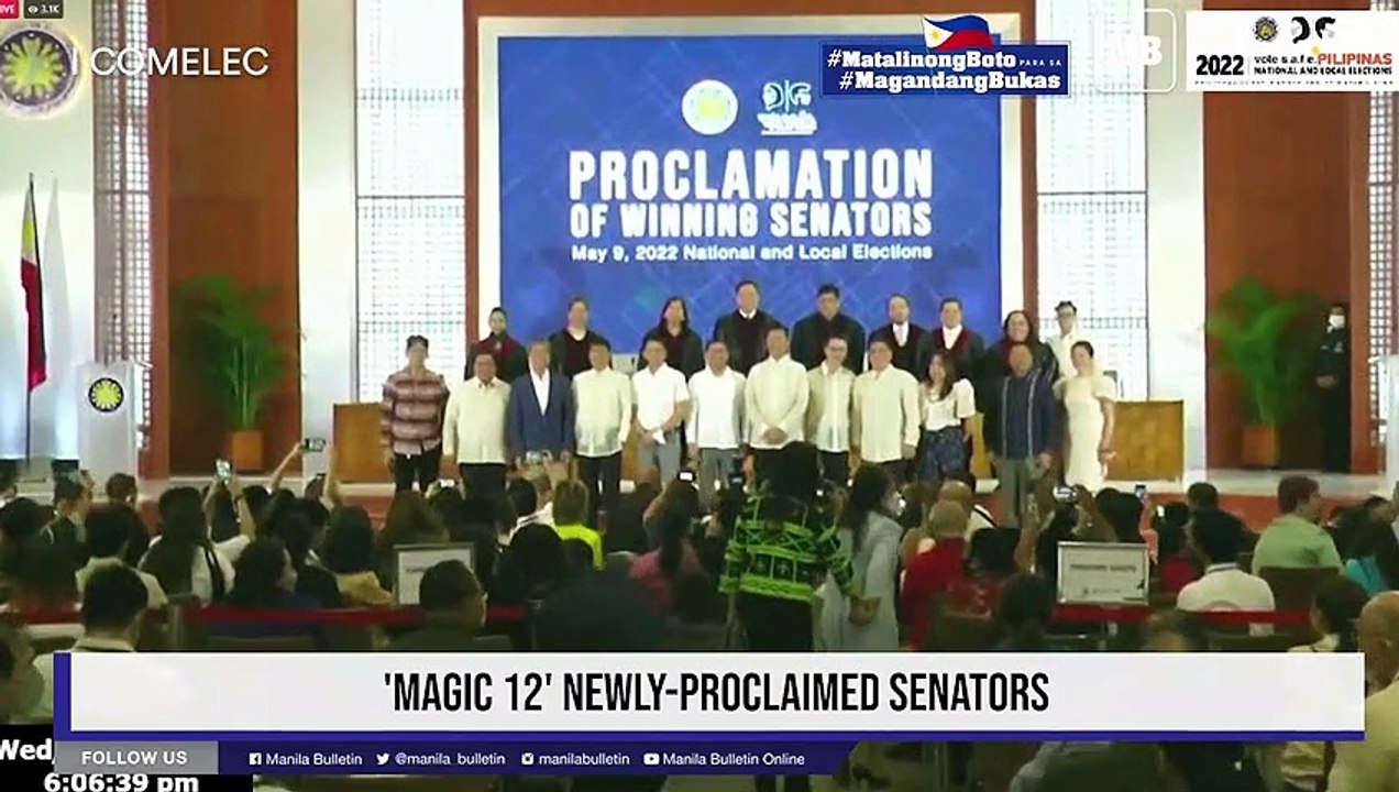 'Magic 12' newly-proclaimed senators - video Dailymotion