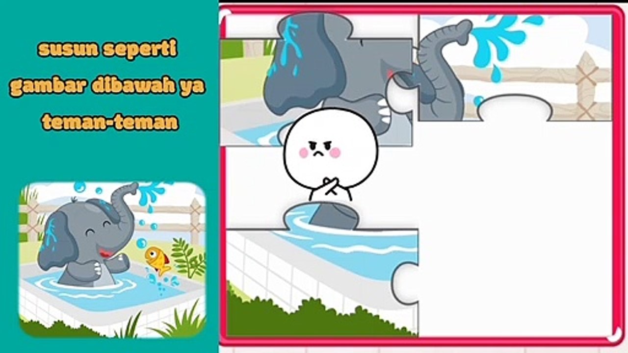 Kids Play Puzzle Games|Bermain Menyusun Gambar Gajah Lucu - video ...