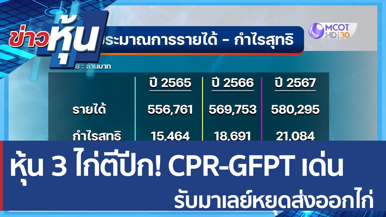 (คลิปเต็ม) หุ้น 3 ไก่ตีปีก! CPR-GFPT เด่น รับมาเลย์หยุดส่งออกไก่ | ข่าวหุ้น (25 พ.ค. 65 ...