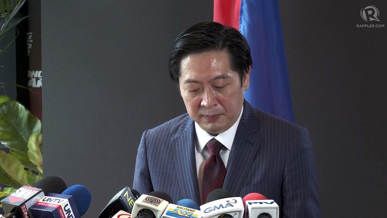 Singapore Ambassador Gerard Ho holds media briefing after a courtesy ...