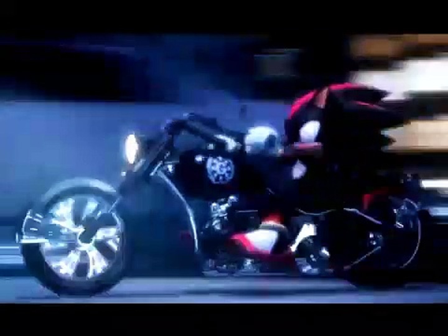 Shadow The Hedgehog On A Motorcycle