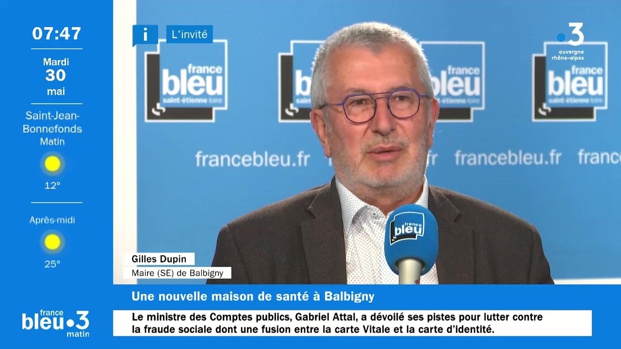 Gilles Dupin, maire de Balbigny - Vidéo Dailymotion