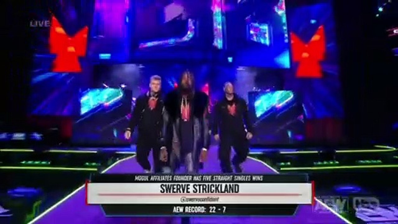 Swerve Strickland new entrance: AEW Dynamite, Jan. 4, 2023 - video ...
