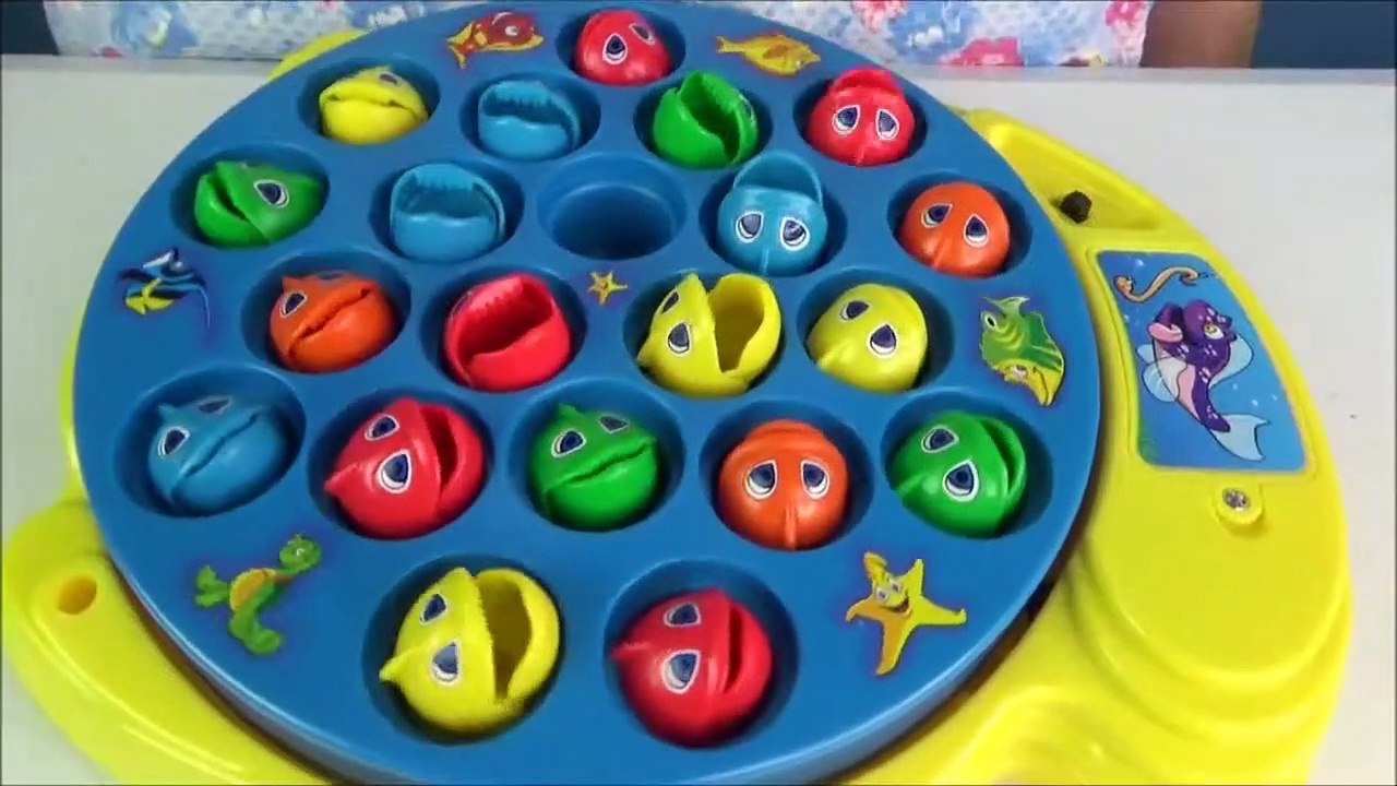 Toy Freak Granny play Peppa Pig Learn Colors Fishing Game Surprise Eggs ...