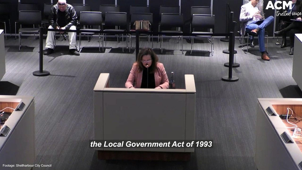MP Anna Watson addresses Shellharbour's council during fiery public ...