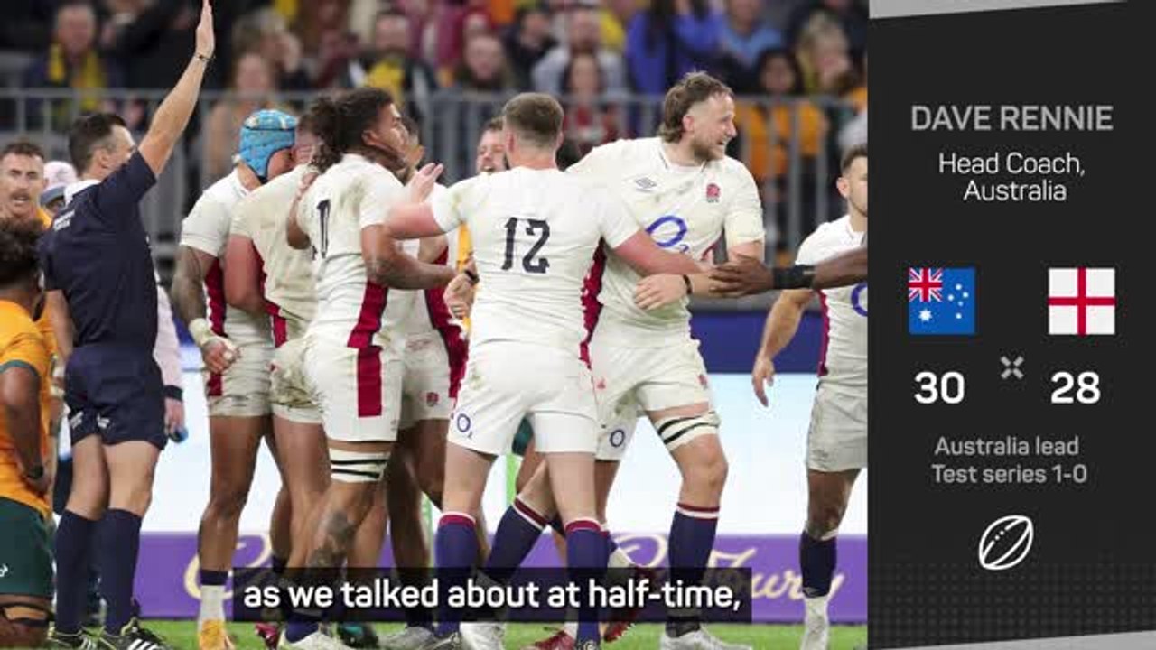 Rennie proud of Australia's 'character' after win over England despite ...